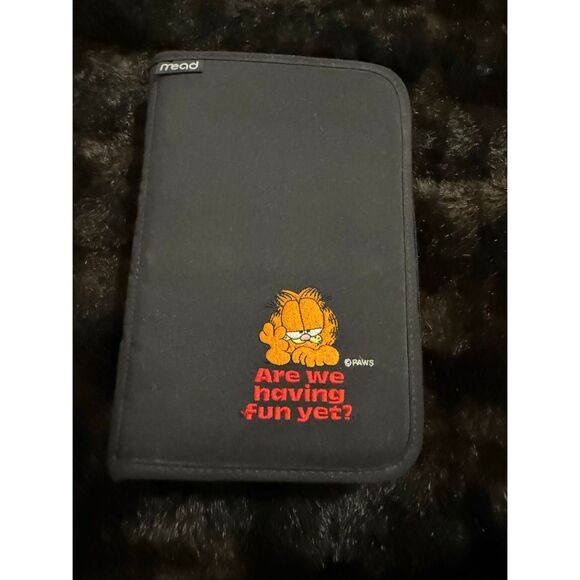 Garfield | Office | Garfield Embroidered Mead 6 Ring Zipper Planner ...